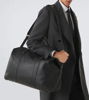 Canali Leather Duffel Bag