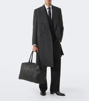 Canali Leather Duffel Bag