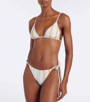 SIR. Pernille Beaded Striped Bikini Bottoms