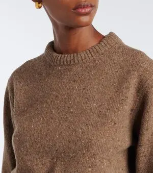 RÓHE Wool-blend Mouliné Sweater - Brown