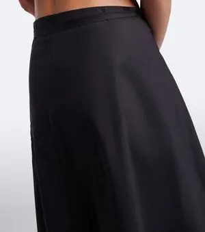 SIR. Klara Asymmetric Cotton Midi Skirt