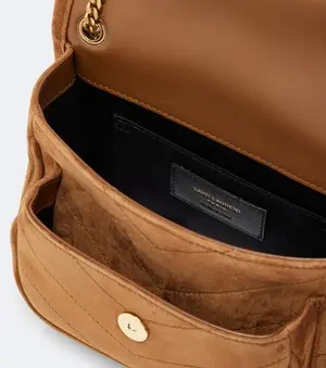 Saint Laurent Niki Mini Suede Shoulder Bag - Brown