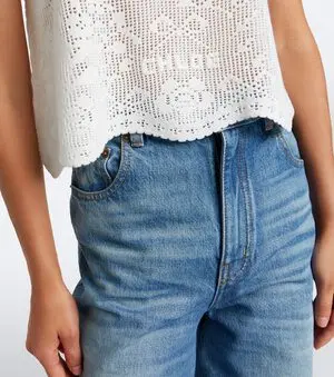 Chloé Pointelle Cotton Top - White