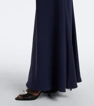 Roland Mouret Navy Crystal-embellished Gown - Blue