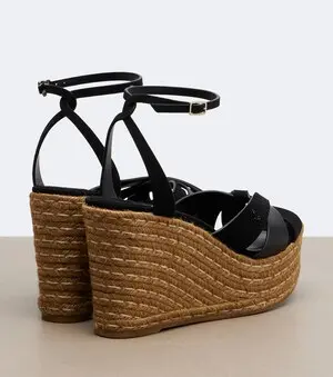 JIMMY CHOO Korra Suede Wedge Sandals
