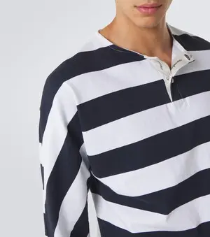 Jacquemus Marinière Striped Cotton Jersey Henley Shirt