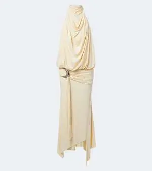 DE LA VALI Vida Draped Jersey Mini Dress - Beige