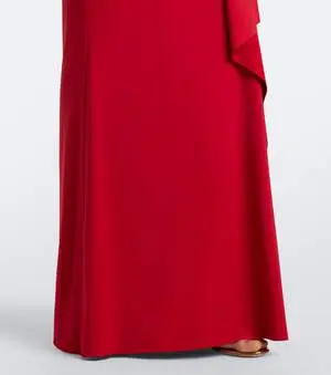 DE LA VALI Perisa Draped Jersey Maxi Dress