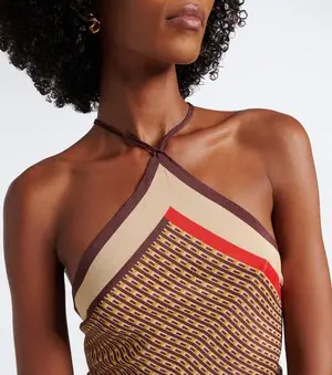 SIR. Cooper Printed Halterneck Top - Multicoloured