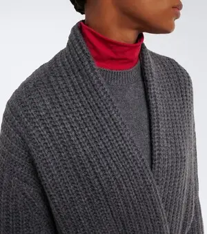 LISA YANG Cashmere Wrap Cardigan - Grey