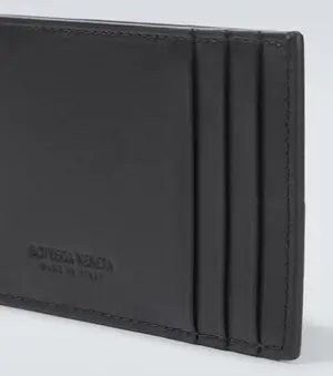 Bottega Veneta Intreccio Leather Card Holder - Black