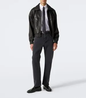 Saint Laurent Leather Bomber Jacket