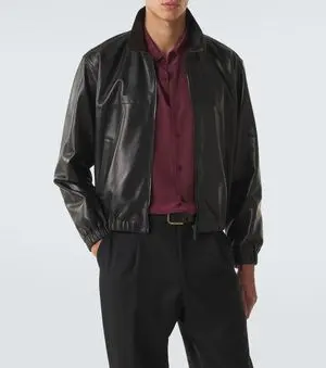 Saint Laurent Leather Blouson Jacket