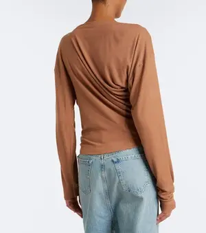 VIVIENNE WESTWOOD Draped Ribbed-knit Top