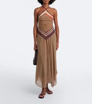 SIR. Cooper Asymmetric Printed Maxi Skirt