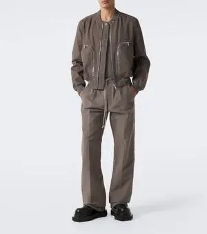 Rick Owens Cotton Twill Straight Leg Pants
