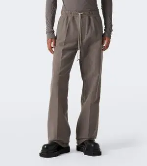 Rick Owens Cotton Twill Straight Leg Pants