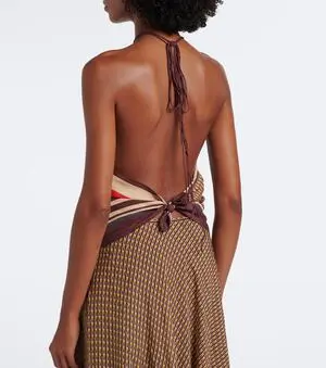 SIR. Cooper Printed Halterneck Top