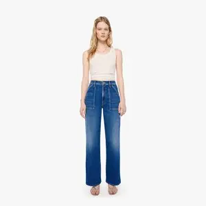 MOTHER The Lil' Patch Maven Spare Me Drama Jeans - Blue