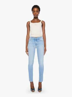 MOTHER The Mid Rise Dazzler Hover Derby Doll Jeans - Light Blue