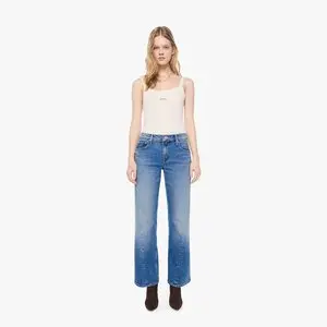 MOTHER The Lil' Bookie Twist Skimp Jeans Just An Animal - Blue