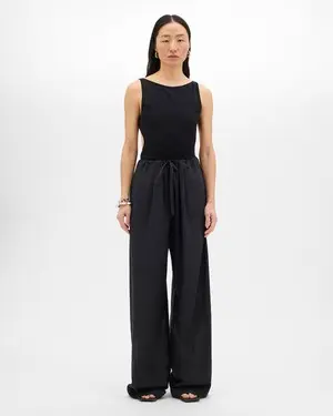 Another Tomorrow Cutout Tank - Black