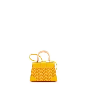 Goyard Structured Saigon Top Handle Bag Coated Canvas With Leather Mini