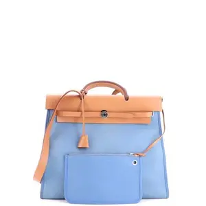 Hermès Herbag Zip Leather And Toile 39
