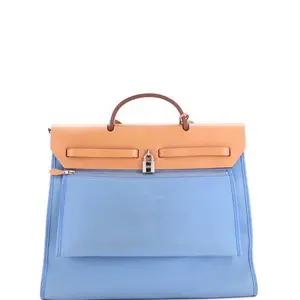 Hermès Herbag Zip Leather And Toile 39
