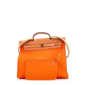Hermès Herbag Zip Leather And Toile 39