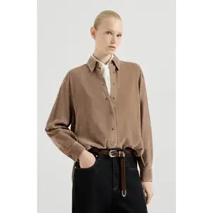 Brunello Cucinelli Fluid Corduroy Shirt - Espresso