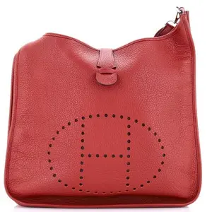 Hermès Evelyne Bag Gen Iii Buffalo Skipper Tgm - Red