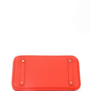 Hermès Birkin Handbag Orange Togo With Gold Hardware 30 - Red