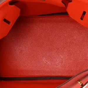 Hermès Birkin Handbag Orange Togo With Gold Hardware 30 - Red