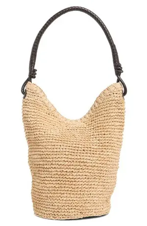 Staud Lani Raffia Bucket Bag