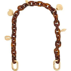 Clare V. Shortie Bag Strap With Sea Charms - Tortoise