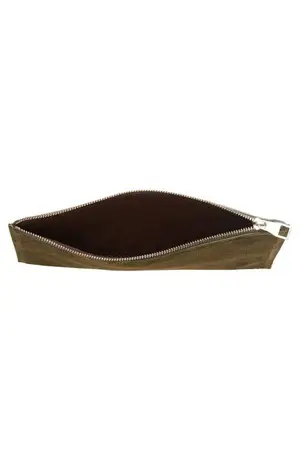 Proenza Schouler Stripe Zip Leather Pouch - Olive