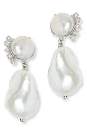 ANZIE Cléo Baroque Pearl Drop Earrings