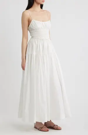DÔEN Safia Organic Cotton Maxi Dress - Salt