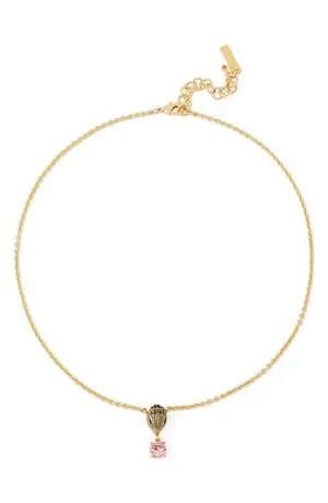 Kurt Geiger Eagle Gemstone Short Pendant Necklace - Pink