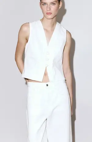 Mango Bimba Barrel Jeans - White