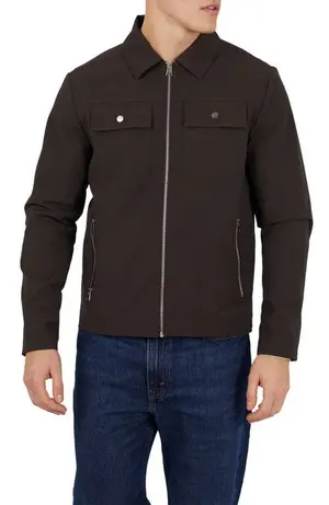 BRAVE SOUL Zip-up Collared Shacket