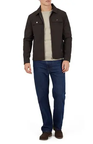 BRAVE SOUL Zip-up Collared Shacket
