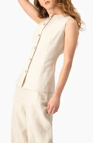 IVONNE Linen Tailored Vest