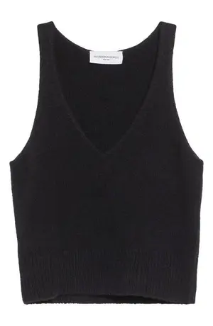 Brandon Maxwell Reese Cashmere & Silk V-neck Tank