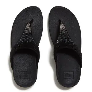 Fitflop Lulu Ombré Crystal Toe-post Sandals - Black