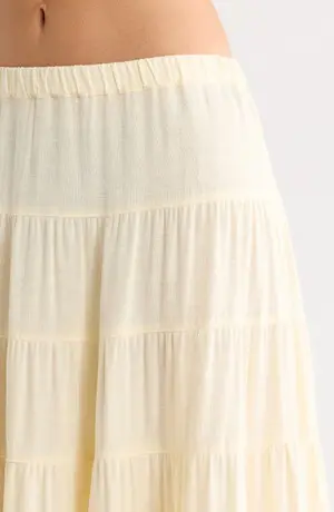 PACSUN Carrie Tiered Maxi Skirt