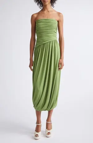 Cinq À Sept Rosine Strapless Dress - Iguana