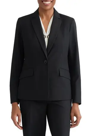 KASPER One-button Jacket - Black