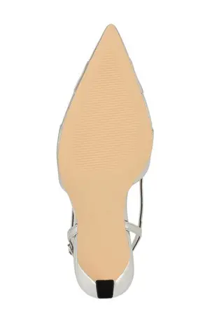 Nine West Darella Pointed Toe Slingback Pump - Silver